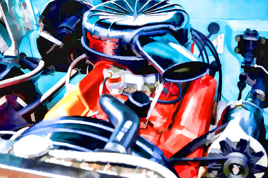 Engine Compartment 6 Painting by Jeelan Clark - Fine Art America