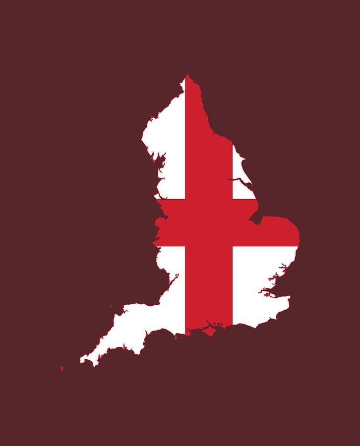 England Map Digital Art by Ehauss Design | Fine Art America