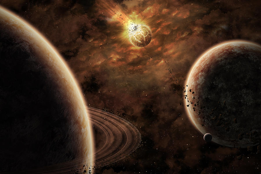 Exploding Planet Digital Art by Trent Washburn - Fine Art America