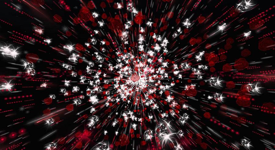 Exploding Roses Digital Art by Tom Baggs - Fine Art America