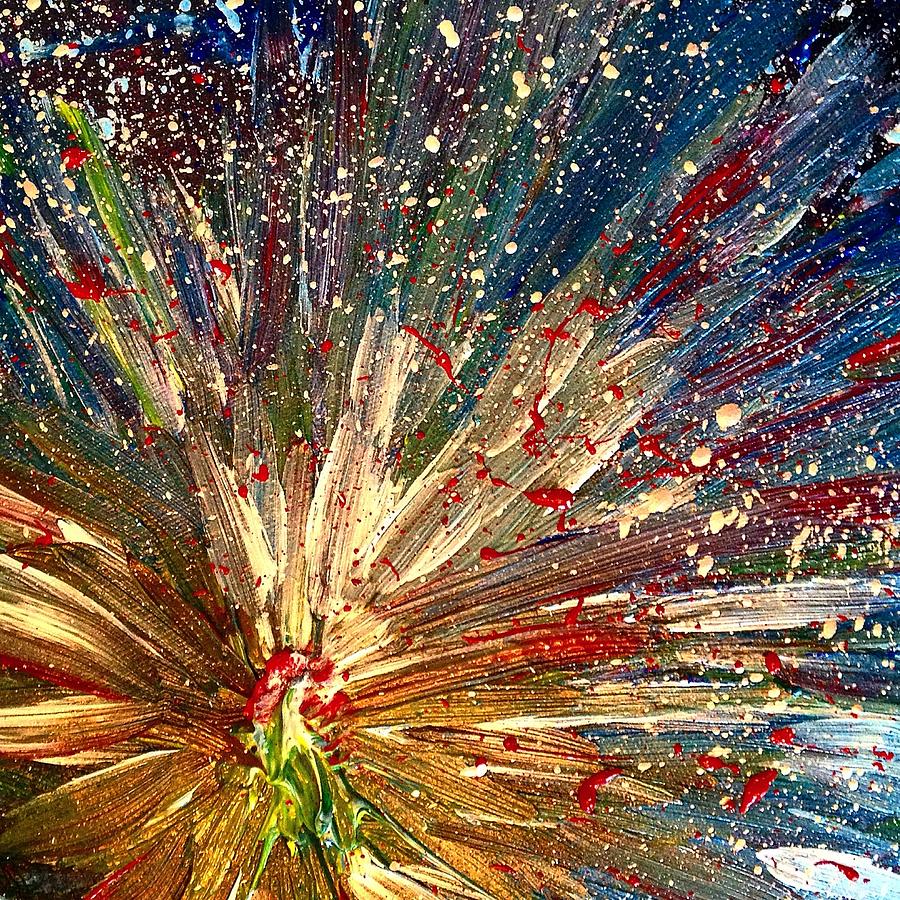 Exploding Star Painting by Barbara Smucker | Fine Art America