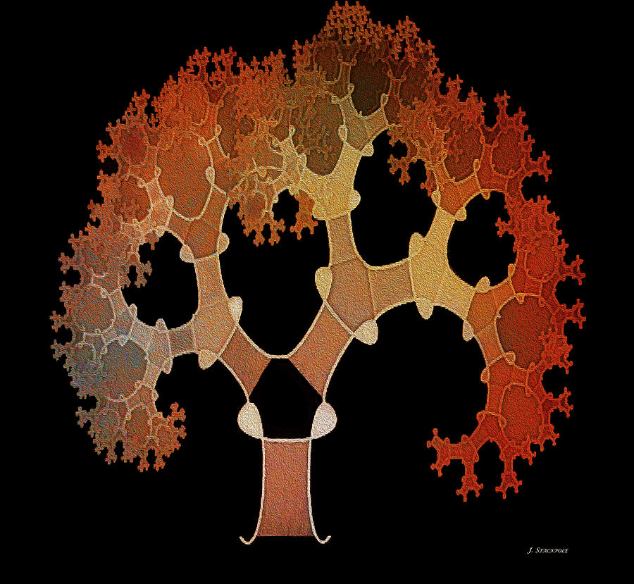 Fall Shade Tree Digital Art by Jennifer Stackpole - Fine Art America