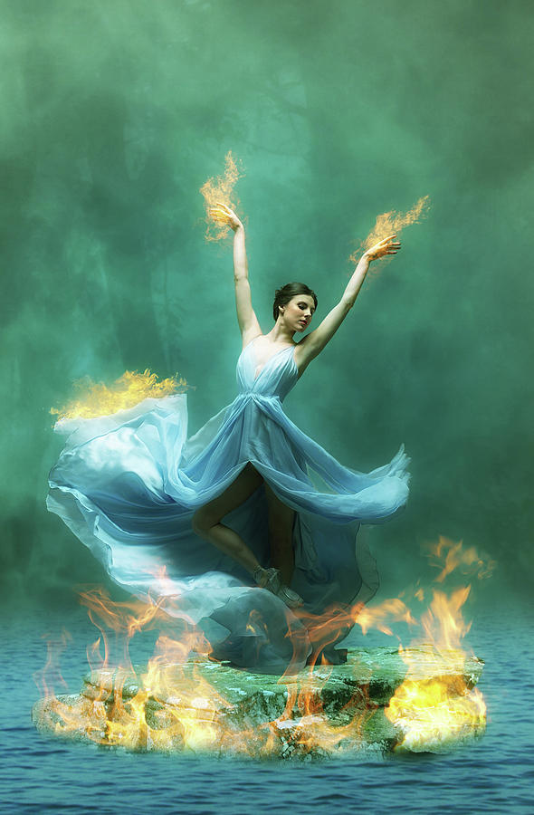 Fire Dance Portrait Digital Art By Ron Pierce Fine Art America