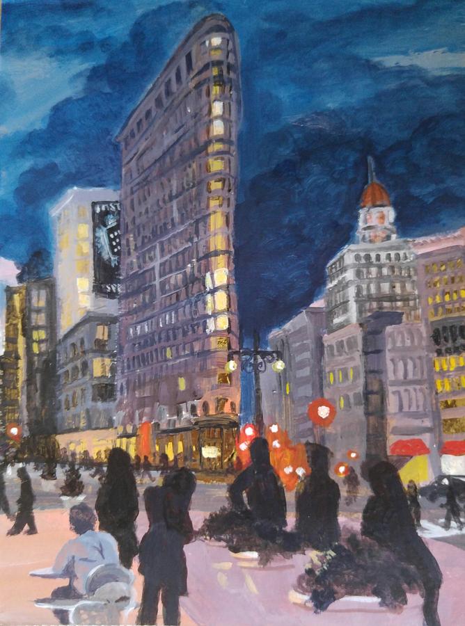 Flatiron NYC Painting by Donna Rollins - Fine Art America