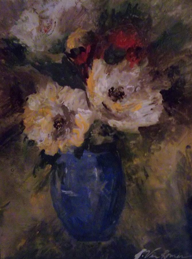 Floral Vase Painting by Jim Van Romer - Fine Art America