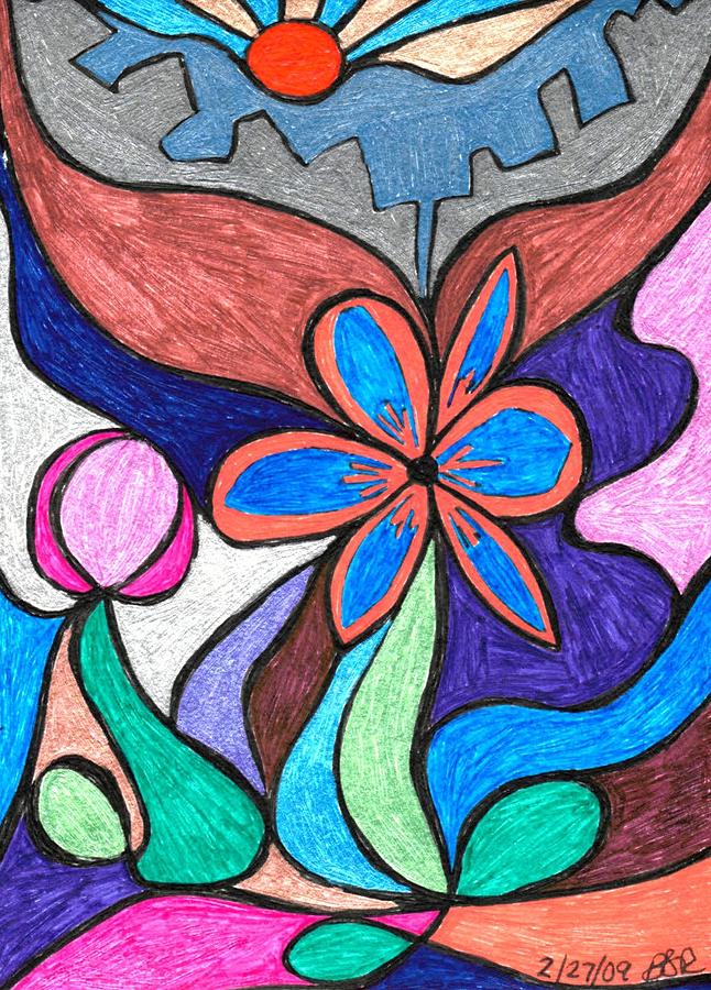 Flower Power Drawing by Briah retailer L