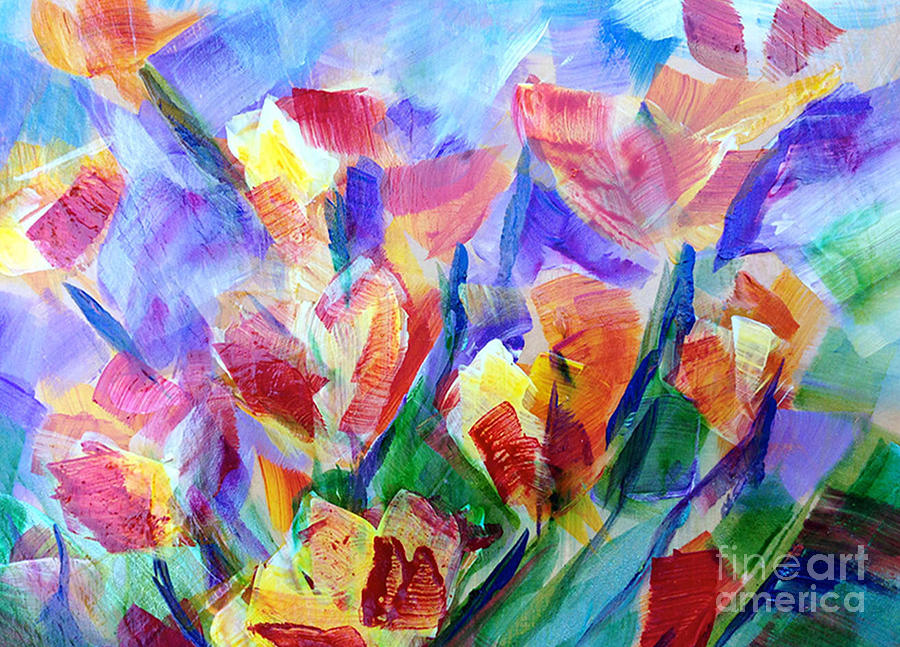 Flowers In the Wind Painting by Gale Patterson | Fine Art America
