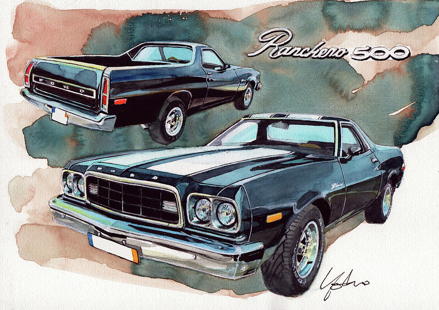 Ford Ranchero Painting by Yoshiharu Miyakawa - Pixels Merch