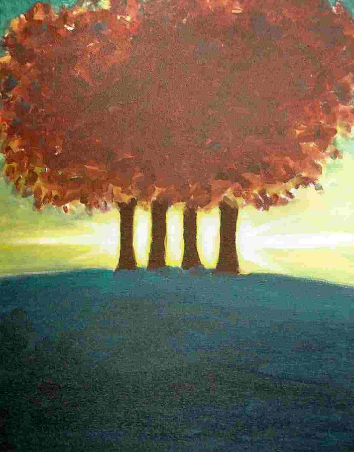 Four Trees Painting by David Truesdell - Fine Art America