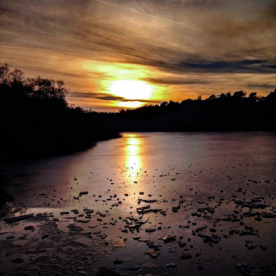 Frozen Sunset Photograph by Michael Sharp | Pixels