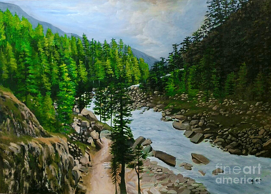 Gangotri Painting by Sudha Srivastava - Fine Art America