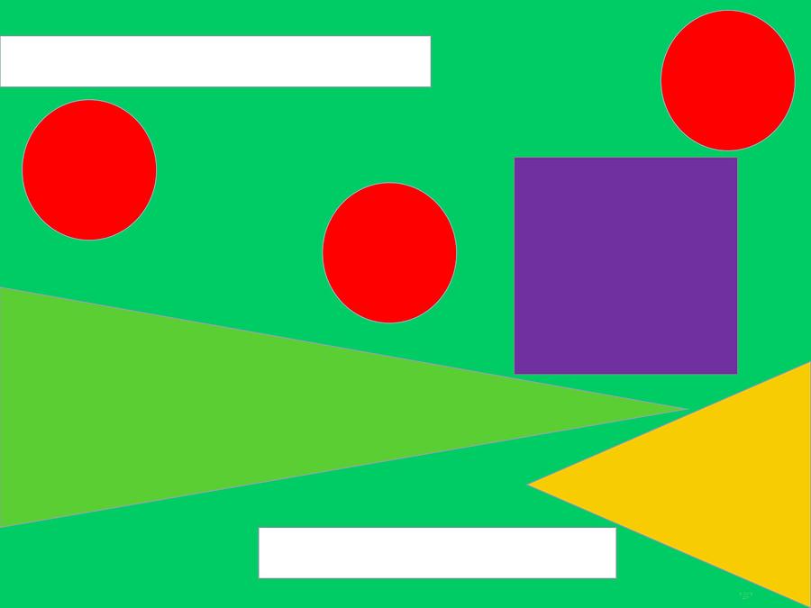 Geometric Landscape Digital Art by Geraldine Cote - Fine Art America