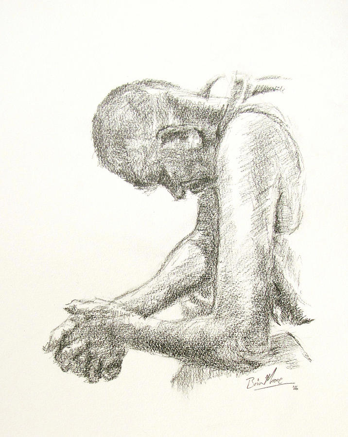 Going through it Drawing by Brian Moore - Fine Art America