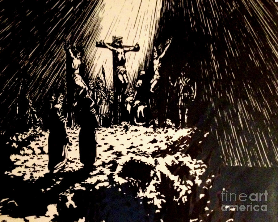 Golgotha Drawing by Barry A Conner - Fine Art America