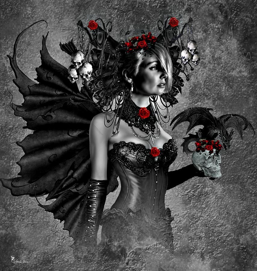Gothic Beauty Digital Art By Ali Oppy