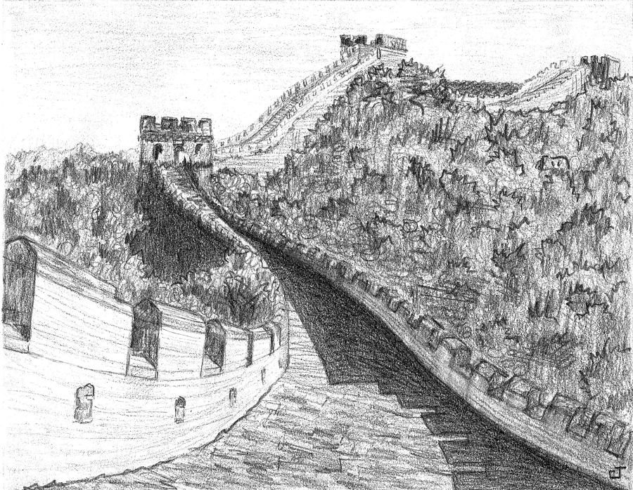 Great Wall Drawing by Caitlynn Jackson-Young - Pixels