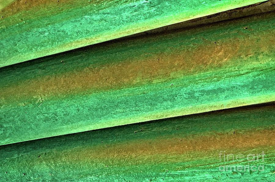 Green Gold Slats Watercolor Photograph By Michael Ziegler Fine Art