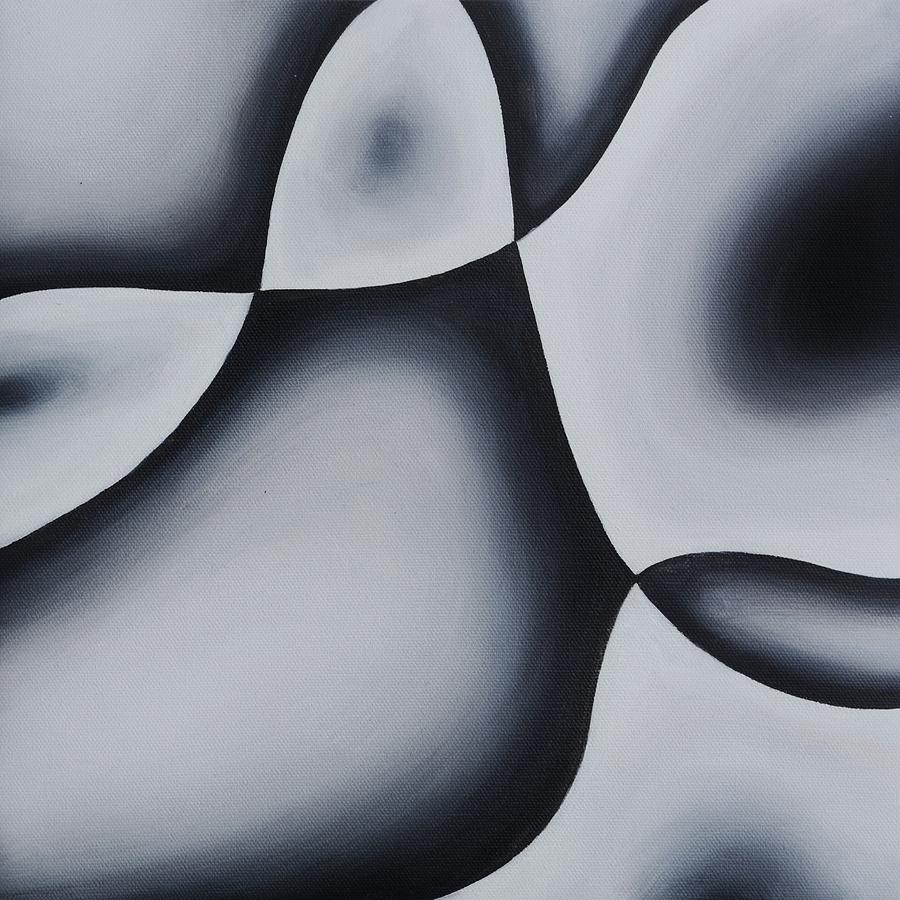 Greyscale Abstract Painting by Hannah Healy - Pixels