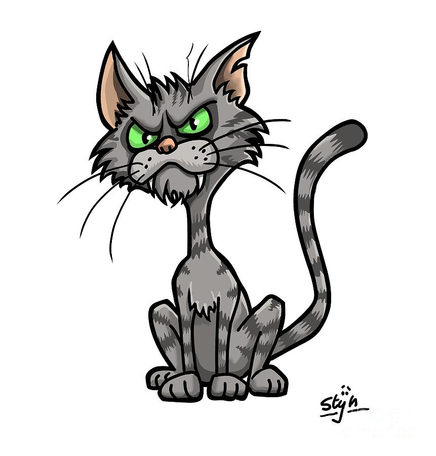 Grumpy Cat Digital Art by Stijn Claessen - Fine Art America