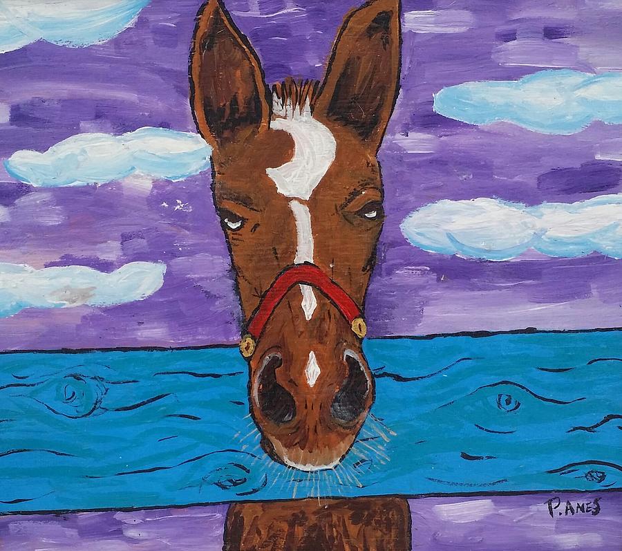 Grumpy Horse Painting by Patrick Ames - Fine Art America