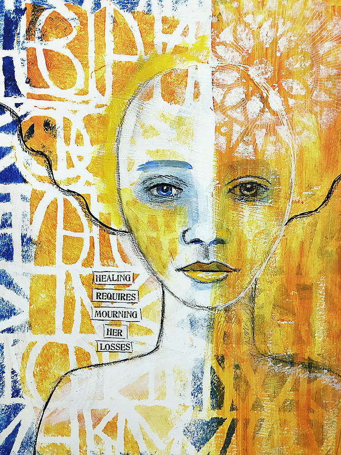 Healing Requires Mourning her Losses Mixed Media by Lynn Colwell | Fine ...