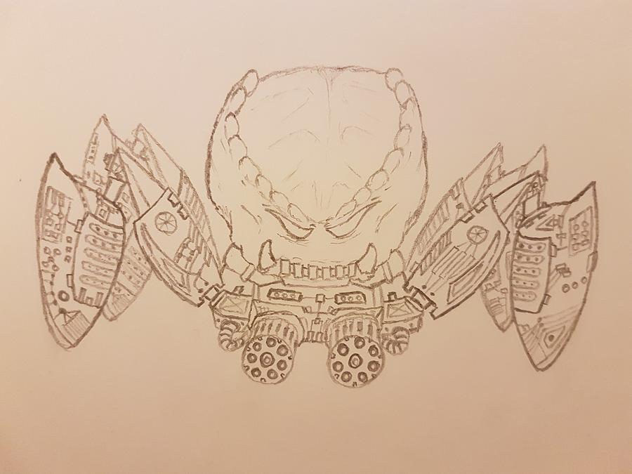 Hell-Fire Drawing by Chris Richards - Pixels