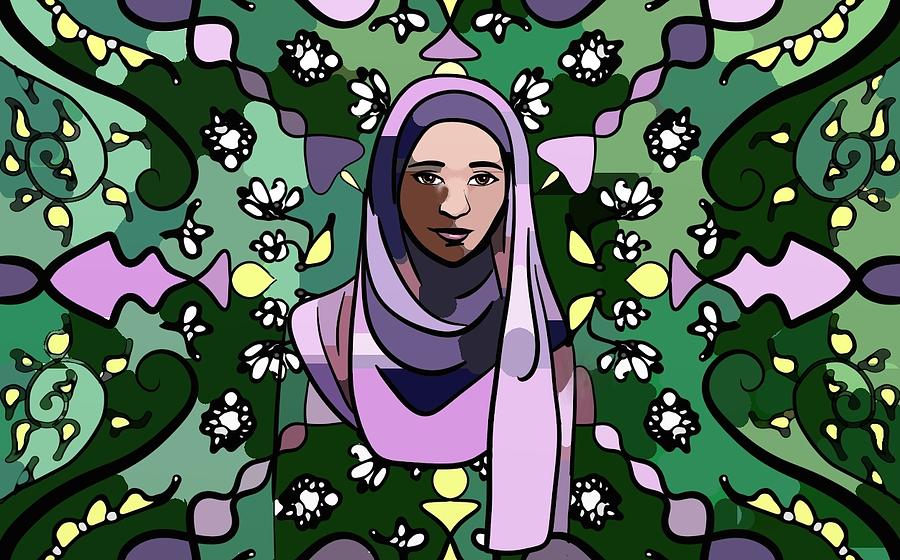 Hijab Pieces Digital Art by Hannah Starrett Wright | Fine Art America