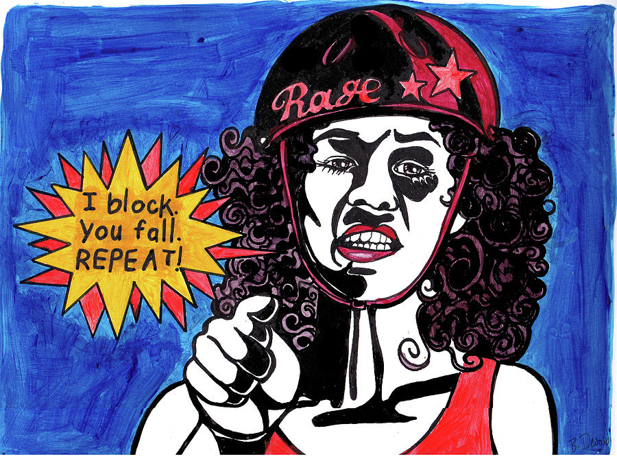 I Block You Fall Repeat Mixed Media by Brandy Devoid - Fine Art America