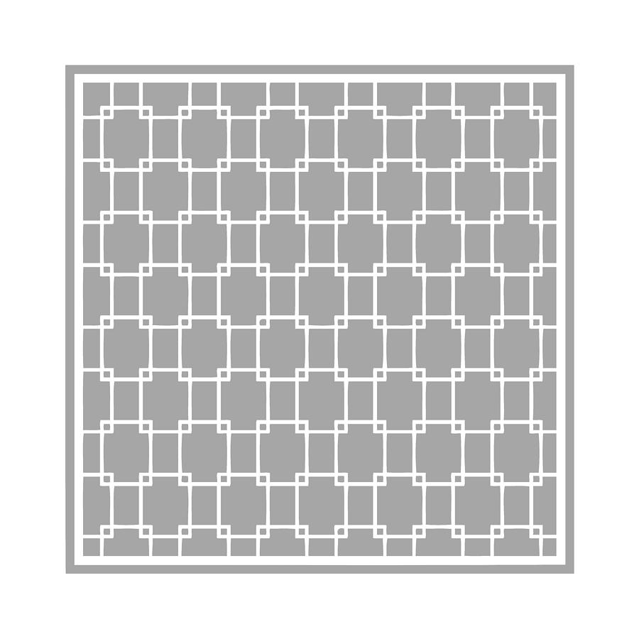 Interlocking Rectangular with Border in Gray Digital Art by Custom Home ...