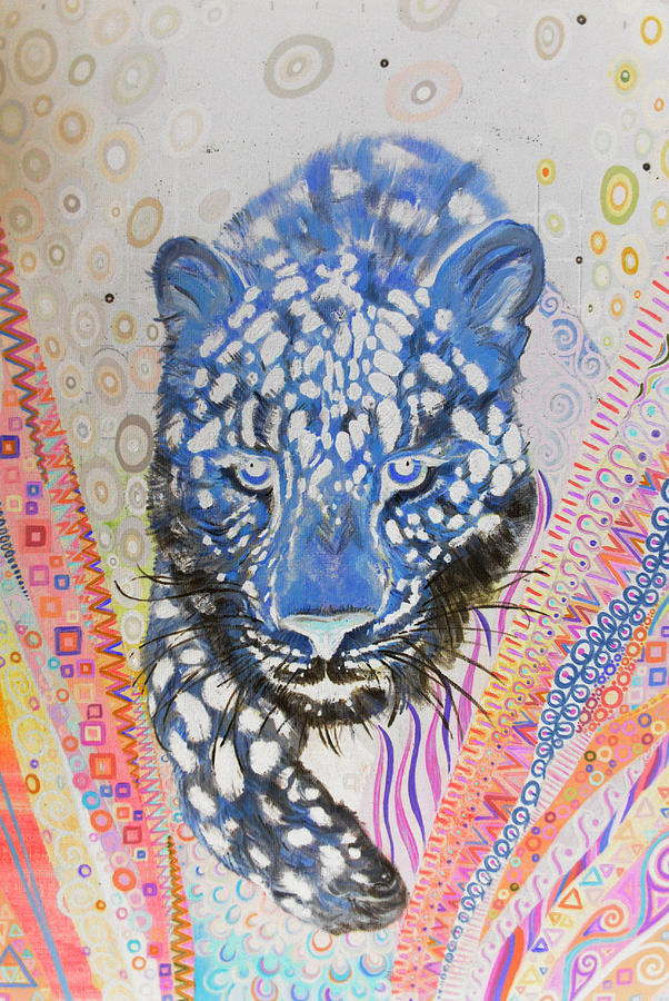Leopard in Reverse Painting by Mark Betson - Fine Art America