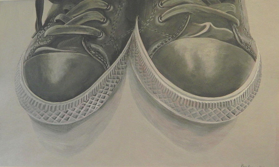 Levi Grayscale Painting by John Pendarvis - Fine Art America