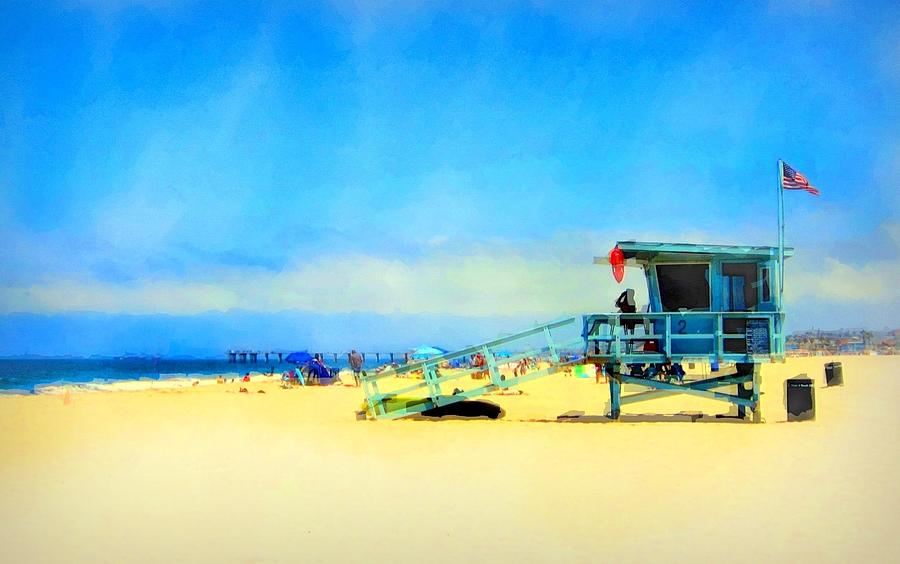 Lifeguard Tower Digital Art by John Mattingly