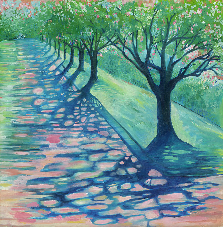 Light Patterns Emerging Painting by Joan Maresh Hansen | Fine Art America