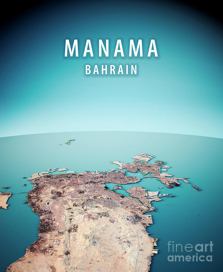 Manama 3D Render Satellite View Topographic Map Vertical Digital Art by ... Manama 3D Render Satellite View Topographic Map Vertical Digital Art by ...