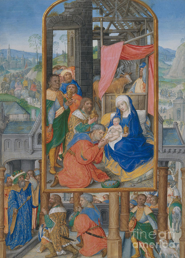 Manuscript Illumination with Adoration of the Magi Painting by Netherlandish School - Fine Art ...