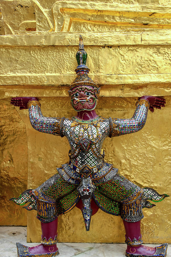 Maroon Demon Warrior, Bangkok Photograph by Aashish Vaidya - Fine Art ...