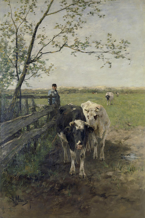 Milk path Painting by Anton Mauve - Fine Art America