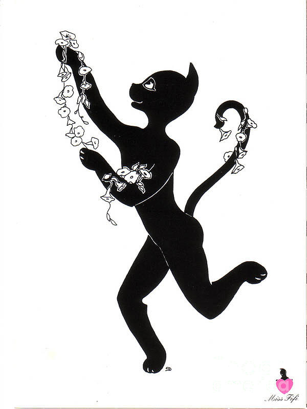 Miss Fifi and Blue bells Drawing by Silvia Duran - Pixels