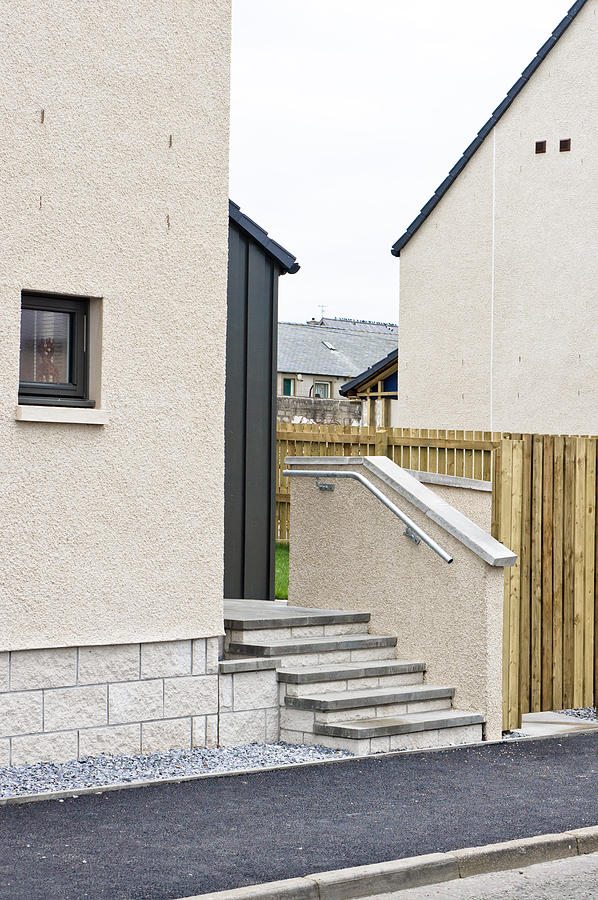 Modern home steps Photograph by Tom Gowanlock - Pixels