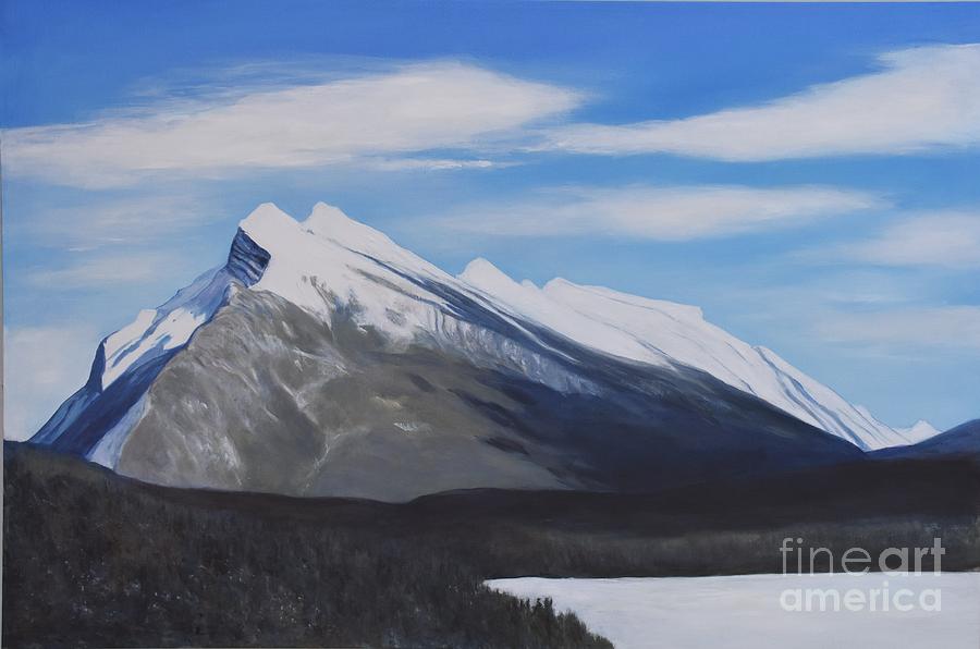 Mt Rundle Painting by Tova Main - Pixels