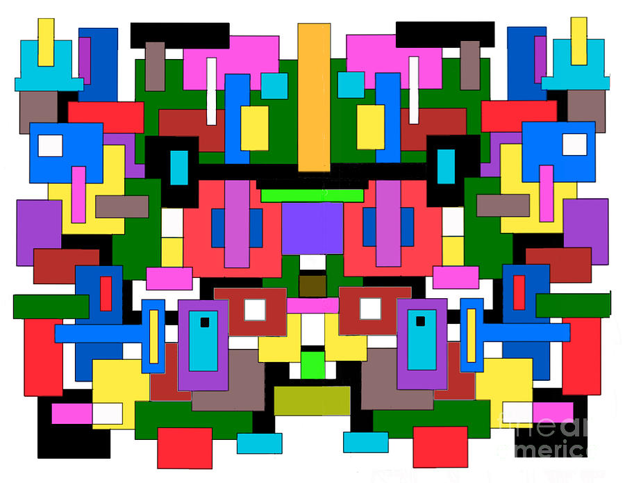 Multi-colored Shapes Digital Art by Ann Johnson - Fine Art America