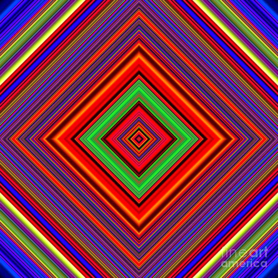 Multicolored Line Burst Pattern SA1 Digital Art by Alexandr Testudo ...