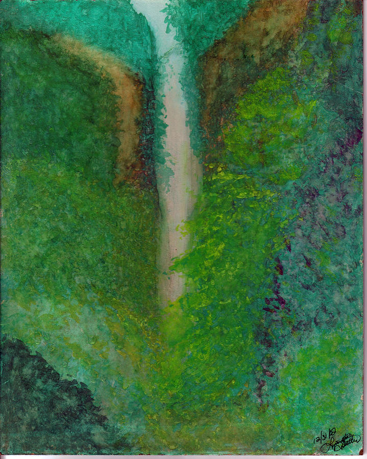 Multnomah Falls Painting by Lynnette Jones - Fine Art America