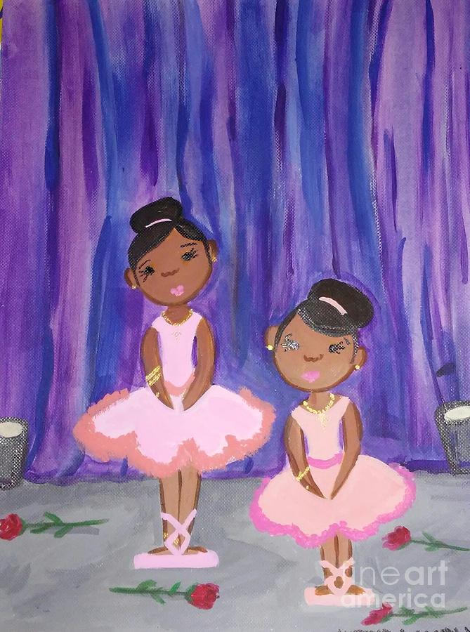 My first Ballerina Recital Painting by Autoya Vance - Fine Art America