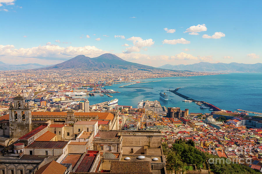 Naples, Stunning panorama with the Mount Vesuvius Photograph by ...
