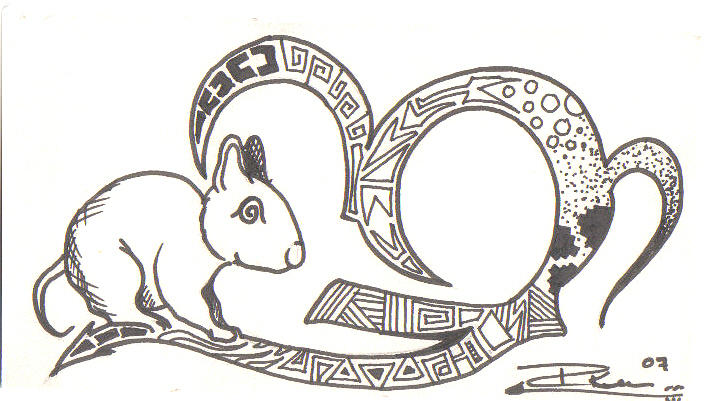 Native Mouse Drawing by Eric Kee