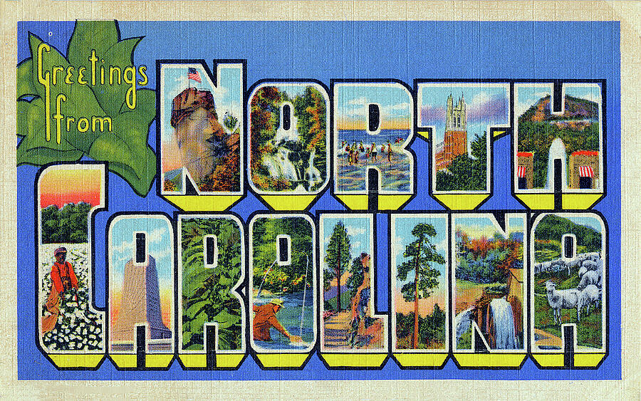 North Carolina Postcard Photograph by Michael DeBlanc - Fine Art America