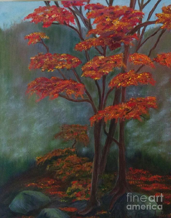 Northern Maple Tree Painting by Julia Chmilnitzky - Fine Art America