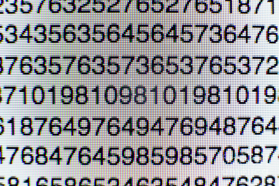 Numbers on a computer screen Photograph by Conceptual Images - Fine Art ...