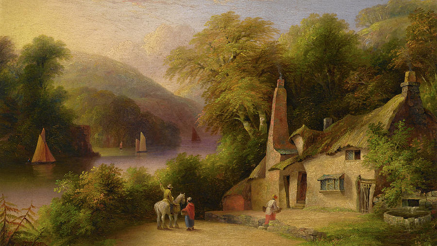 On the River Dart between Totnes and Dartmouth Painting by John Wallace ... On the River Dart between Totnes and Dartmouth Painting by John Wallace ...